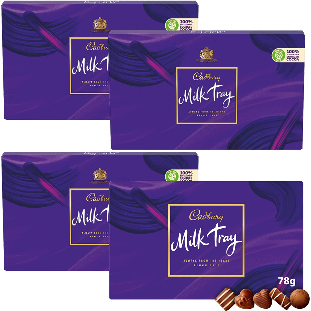 Cadbury Milk Tray Chocolate Box 4 x 78g | Assorted Milk Chocolates – UK ...