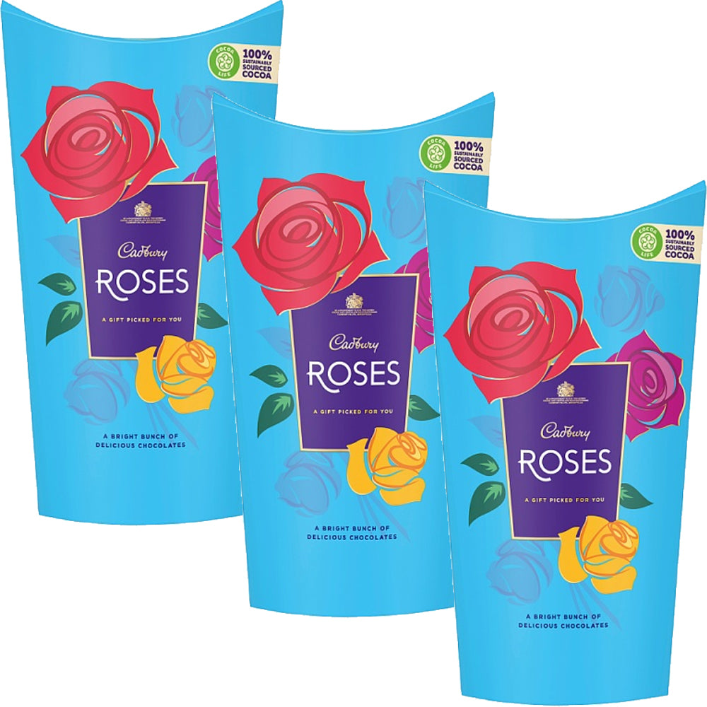 Cadbury Roses Chocolate Gifting Box 3 x 290g | Assorted Milk Chocolates ...