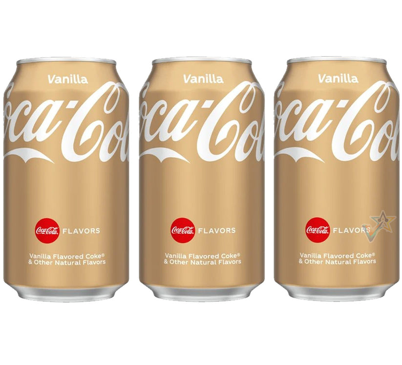 Coca Cola Vanilla Flavoured Soft Drink 3 x 355ml Cans – UK Cash & Carry ...