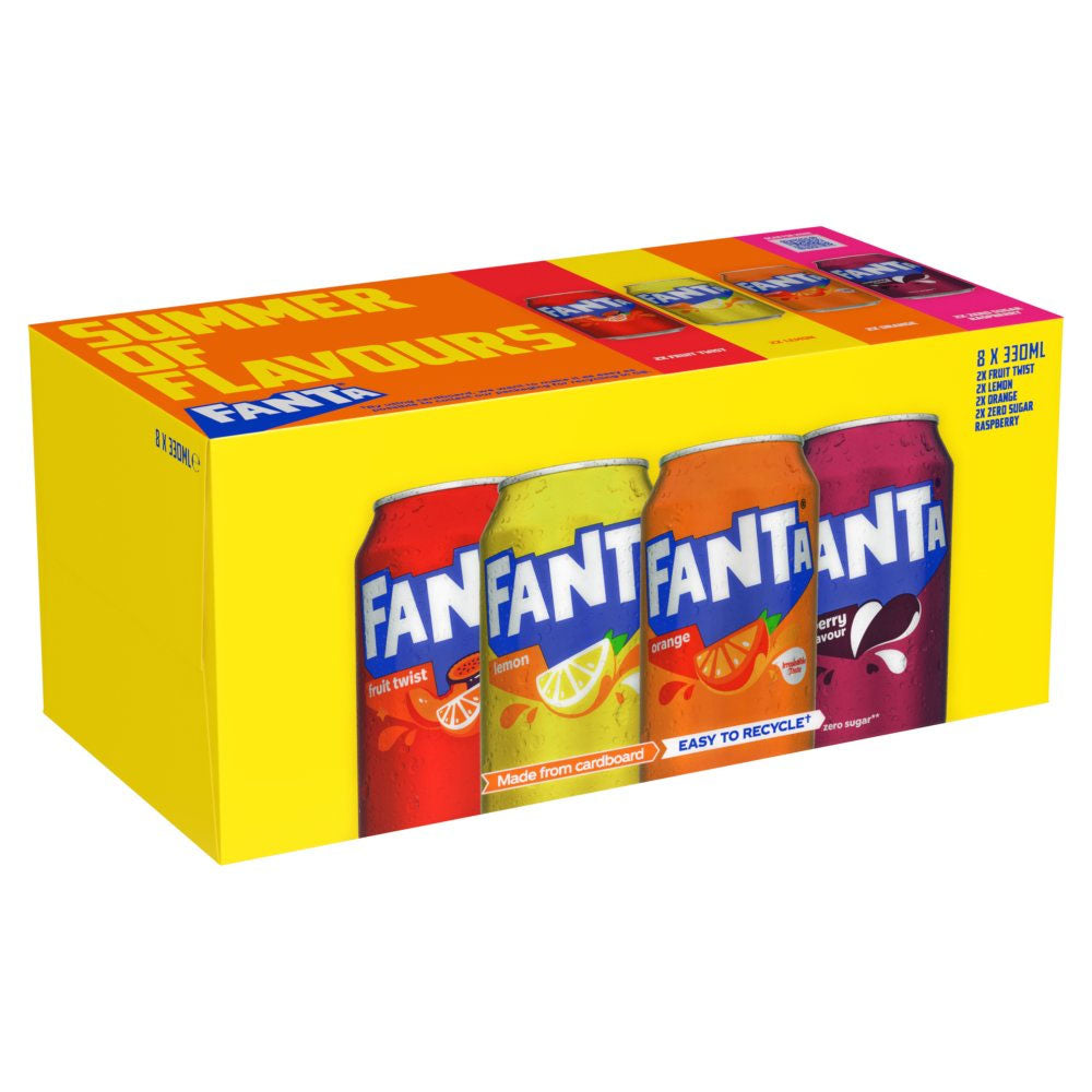 Fanta Flavours Variety Pack – 8 x 330ml cans of fruity fizzy goodness ...