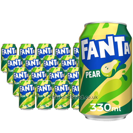 Fanta Pear 330ml Cans – 12 & 24 Pack | Refreshing Drink – UK Cash ...