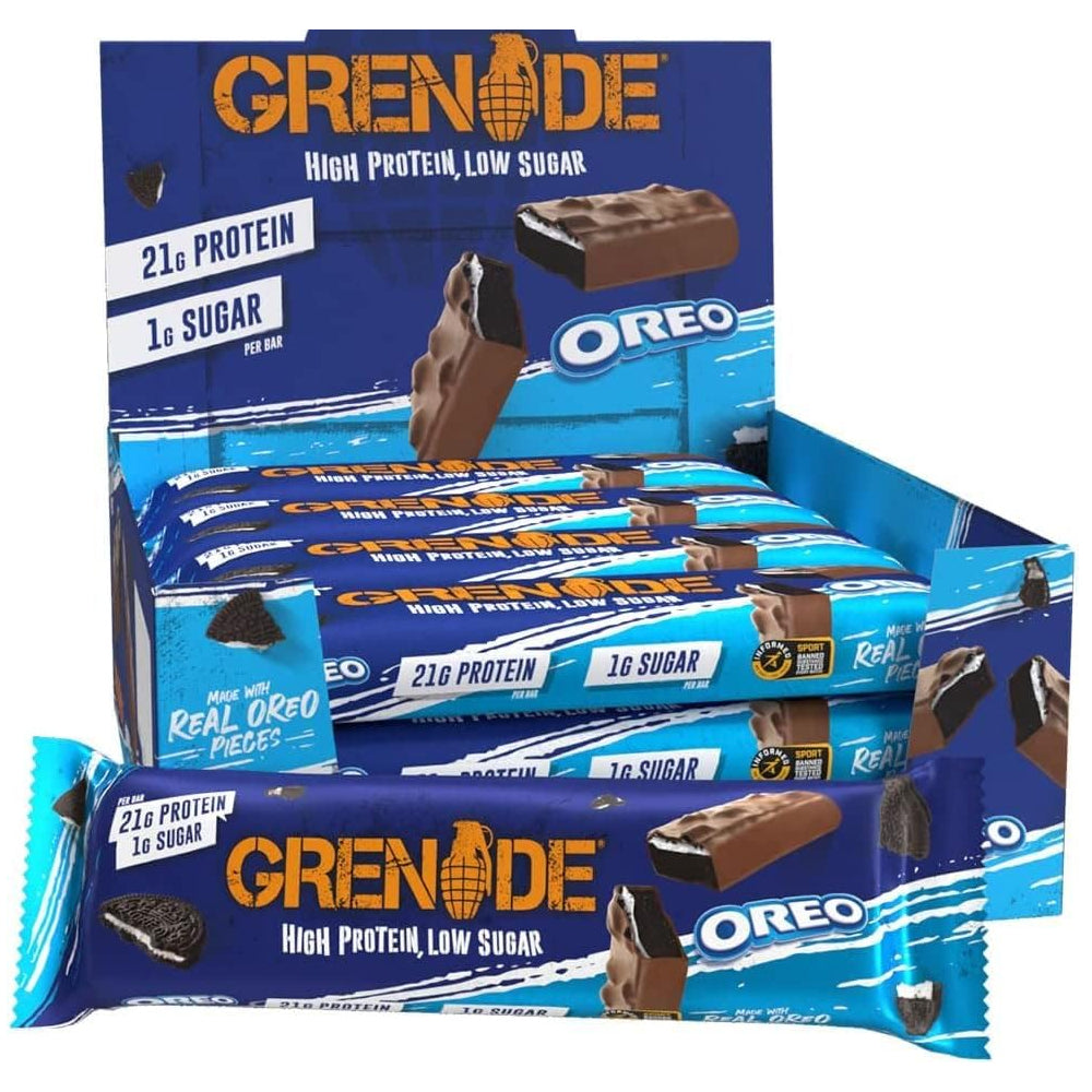 Grenade Oreo Protein Bar 12 x 60g | High Protein, Low Sugar Snack – UK ...