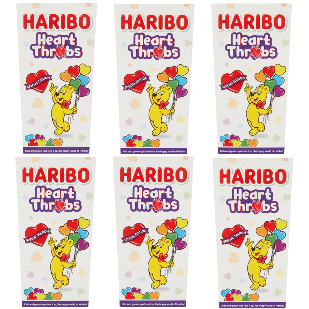 Haribo Heart Throbs Valentine’s Jelly & Foam Gift Box 160g (6 & 12 ...