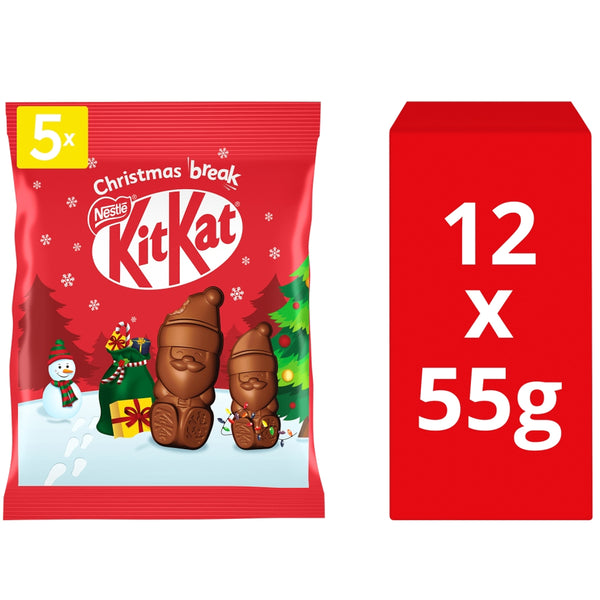 Kit Kat Milk Chocolate Santas Sharing Bag – 12 x 55g – UK Cash & Carry ...
