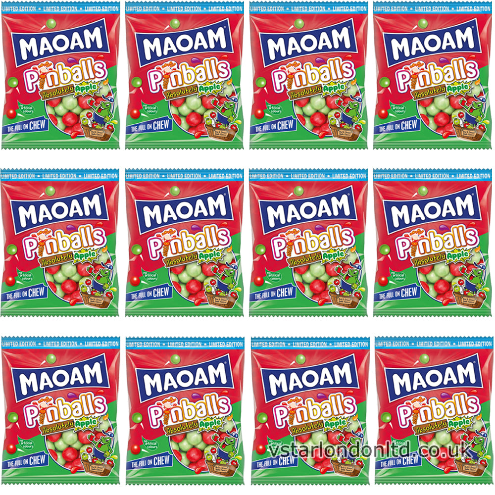 MAOAM Pinballs Apple Chews 14 x 140g – Limited Edition UK Sweets – UK ...