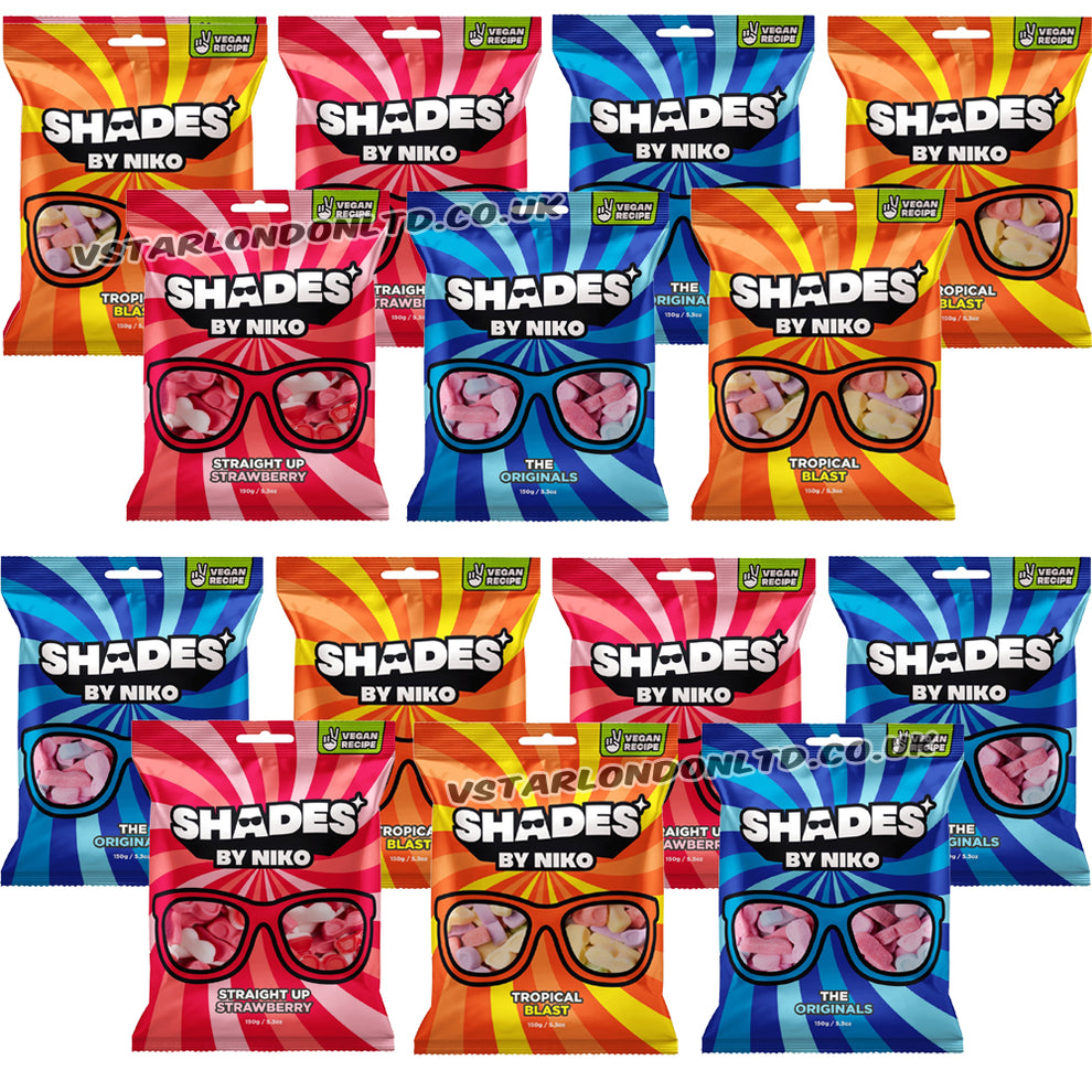 Shades by Niko Mixed Sweets Multipack 8 & 18 Bags (150g Each) – UK Cash ...
