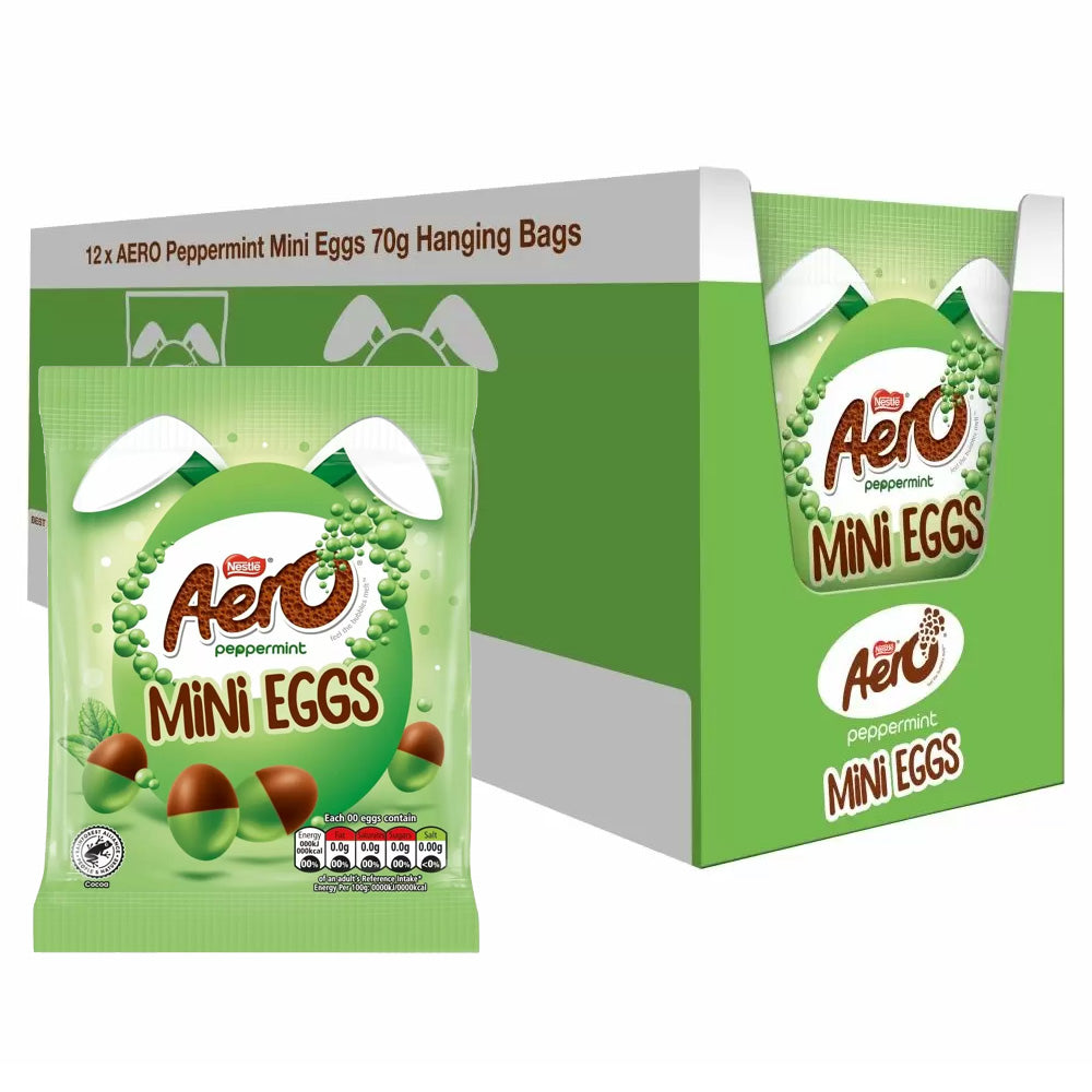Aero Peppermint Mini Eggs - 12 x 70g | Easter 2025 Treats – UK Cash ...