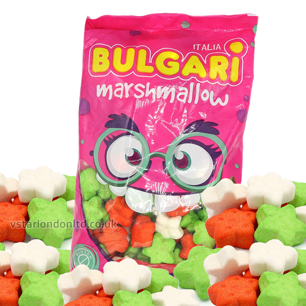 Bulgari Green Red and White Mallow Stars Bag 900g – UK Cash & Carry I ...